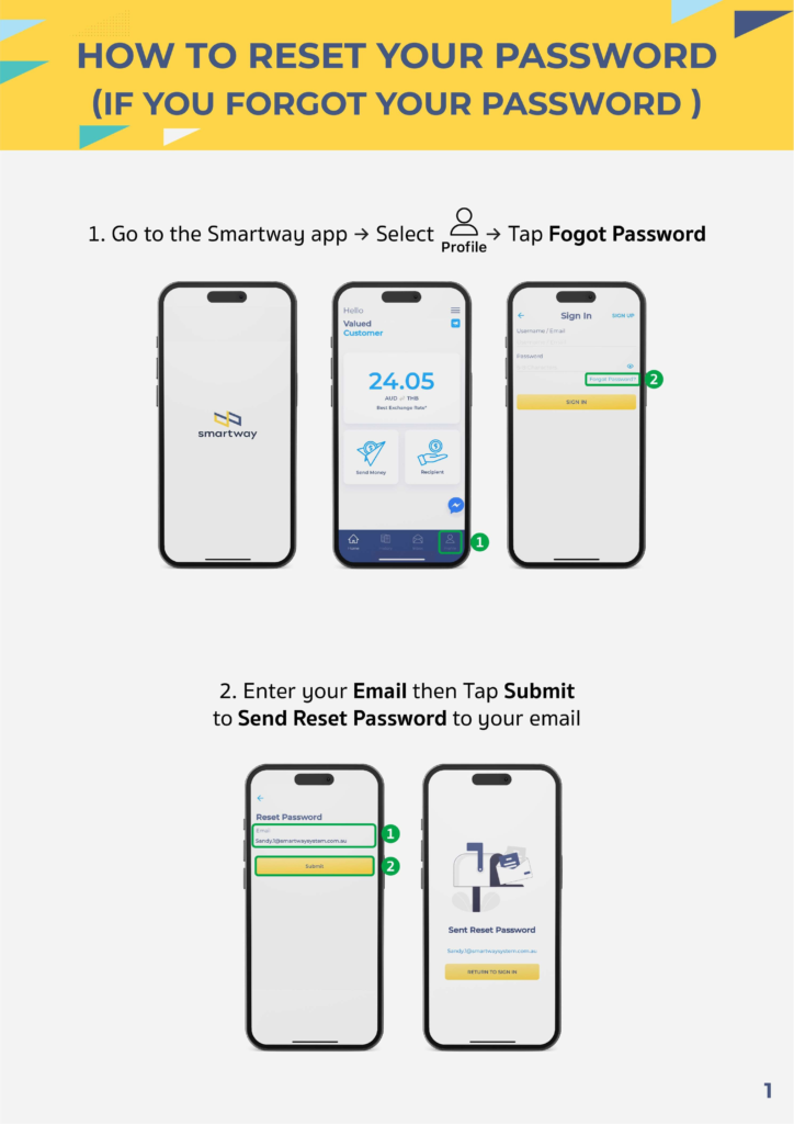 How to Reset Your Password - Smartway System